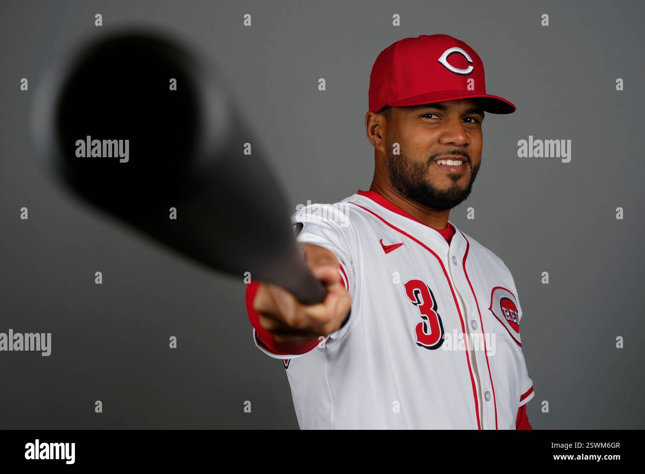 This is a 2025 photo of Jeimer Candelario of the Cincinnati Reds ...