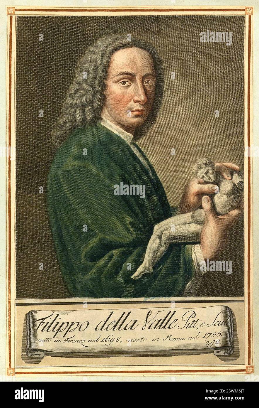 1740 c. , ITALY : The italian sculptor and painter FILIPPO DELLA VALLE ...