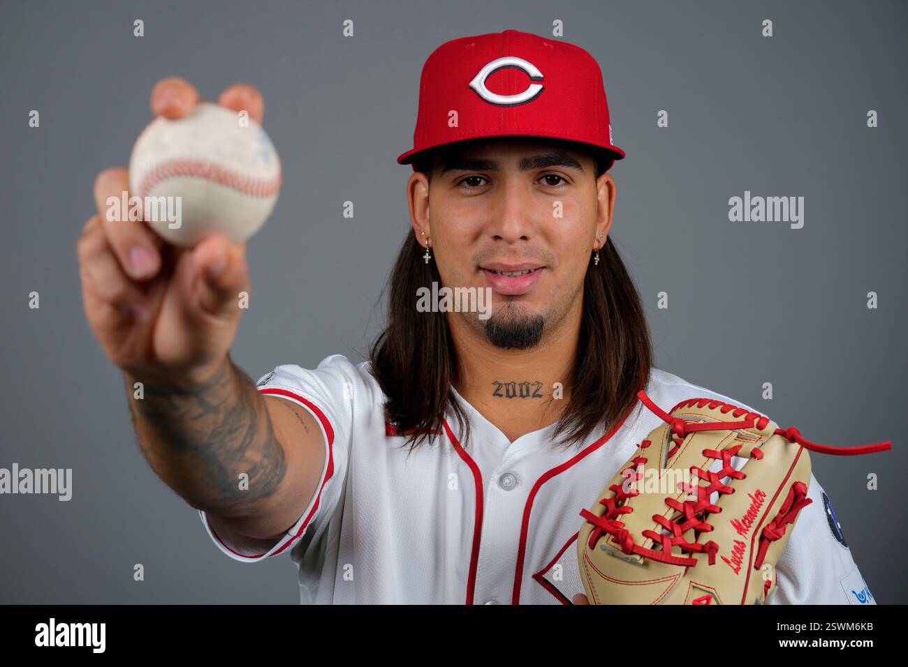 This is a 2025 photo of pitcher Jose Acuna of the Cincinnati Reds ...