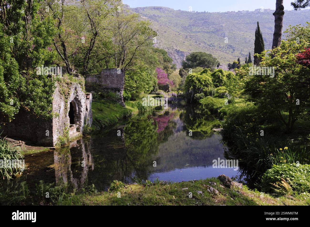 Ninfa Gardens, Italy, they set around the ruins of a mediaeval village ...