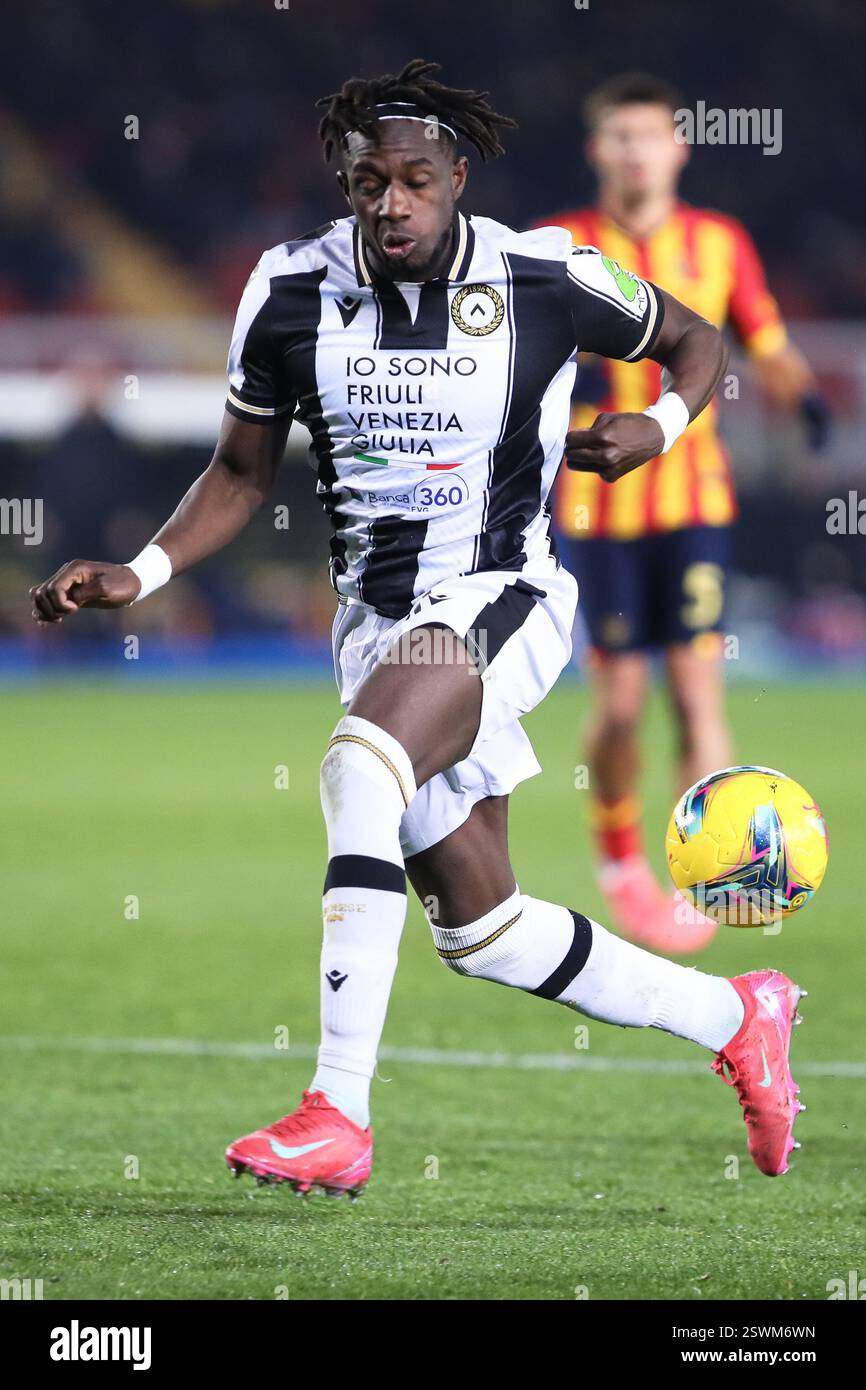 Lecce, Italy. 21st Feb, 2025. Hassane Kamara of Udinese Calcio in ...