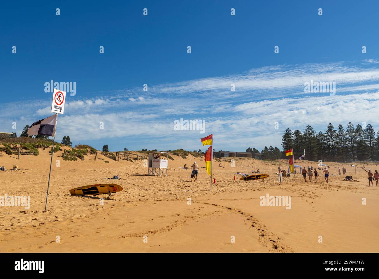 Mona vale beach in Sydney Australia,summers day 2025, volunteer surf ...