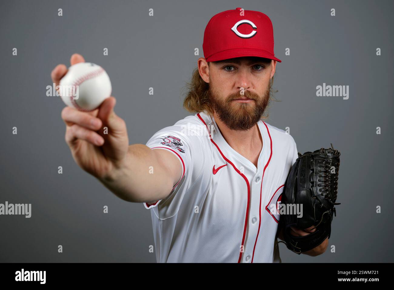 This is a 2025 photo of pitcher Josh Staumont of the Cincinnati Reds ...