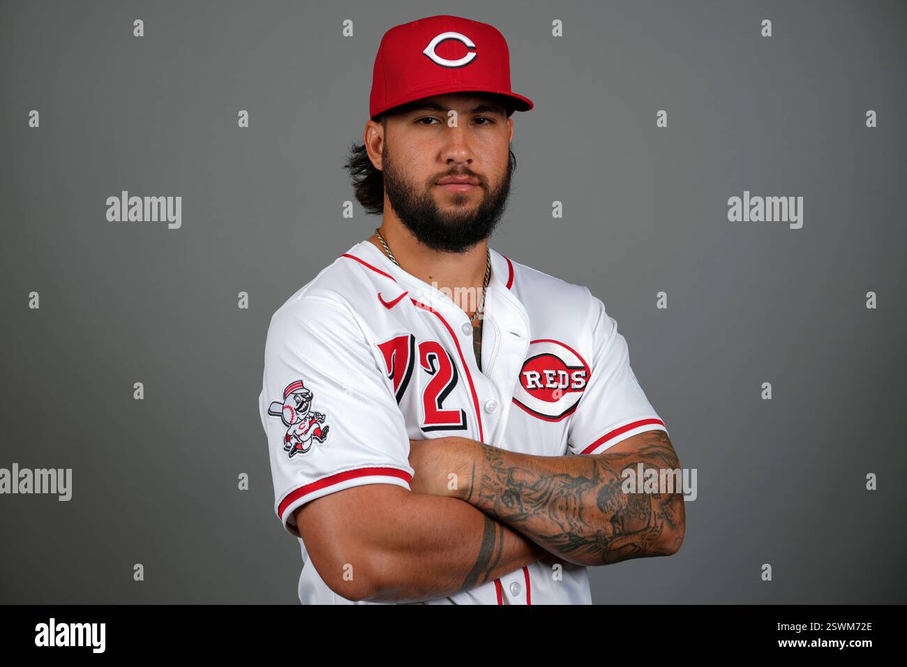 This is a 2025 photo of pitcher Lyon Richardson of the Cincinnati Reds ...
