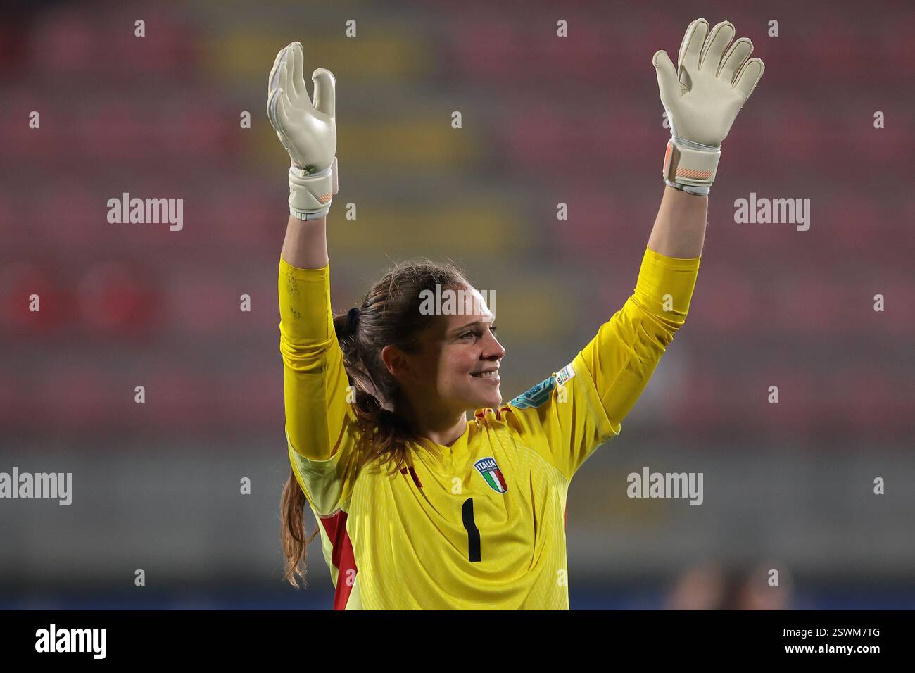 Monza, Italy, 21st February 2025. Laura Giuliani of Italy salutes the ...