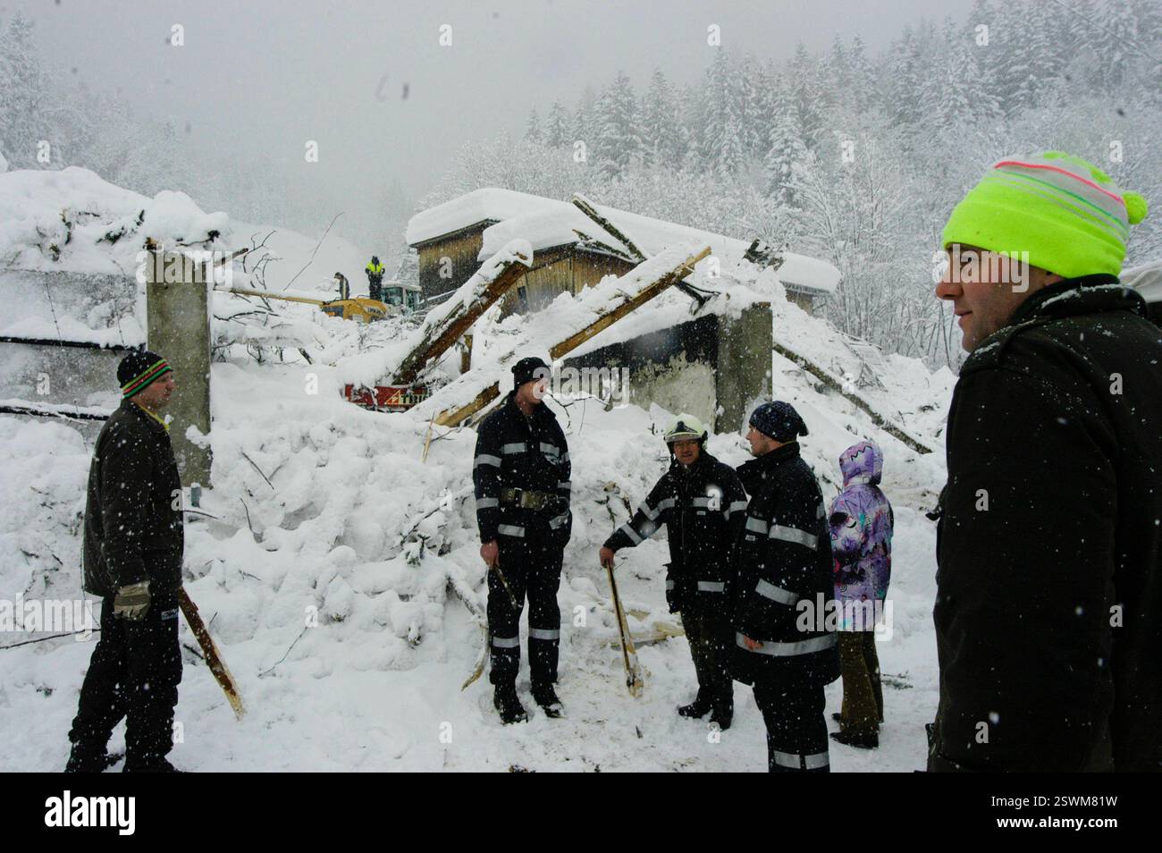 damage and destruction caused by avalanches after heavy snowfall in ...