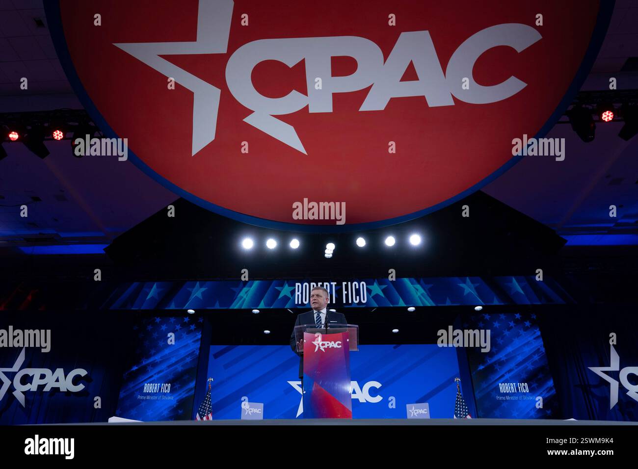 Slovakia's Prime Minister Robert Fico speaks at the Conservative ...