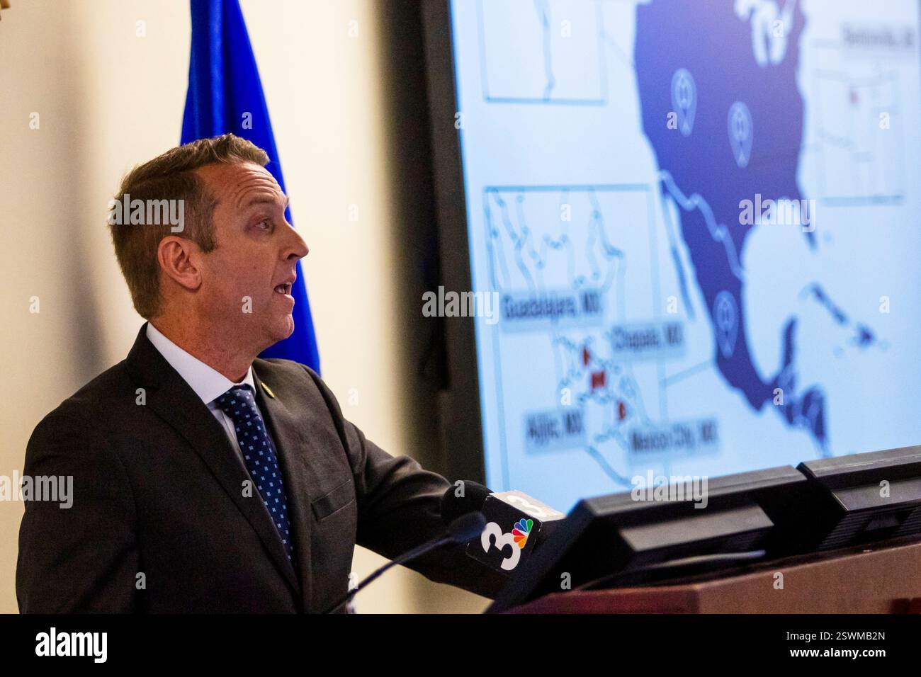 FBI Las Vegas Special Agent in Charge Spencer Evans speaks about a ...