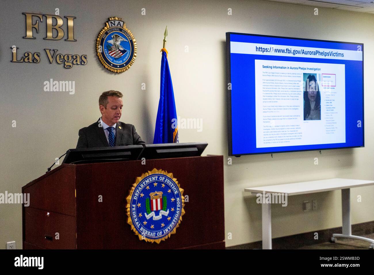 FBI Las Vegas Special Agent in Charge Spencer Evans speaks about a ...