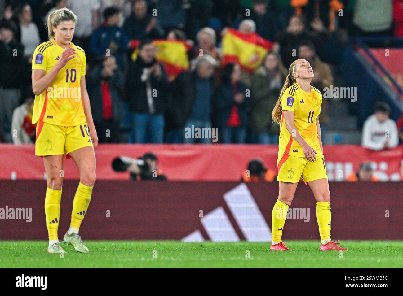 The Belgian Red Flames react disappointed during a game between the ...