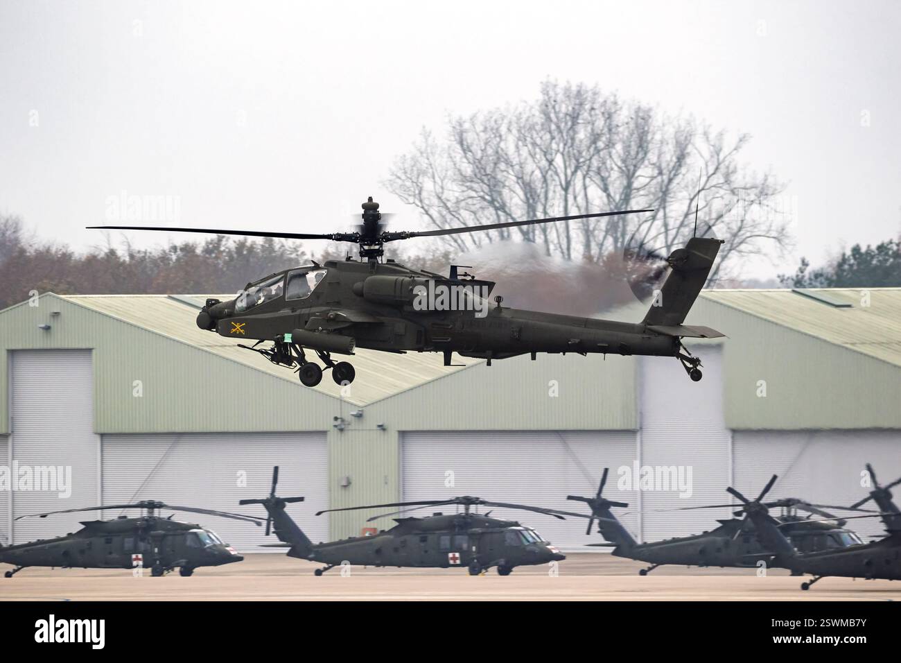 Boeing AH-64E Guardian Apache attack helicopter from 3rd Squadron 17th ...