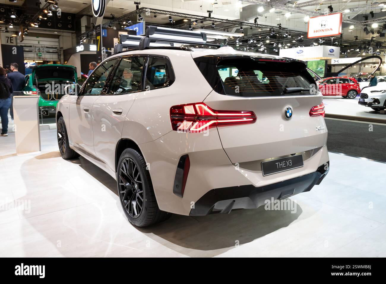 BMW X3 (2025) car at the Brussels Motor Show. Brussels, Belgium ...