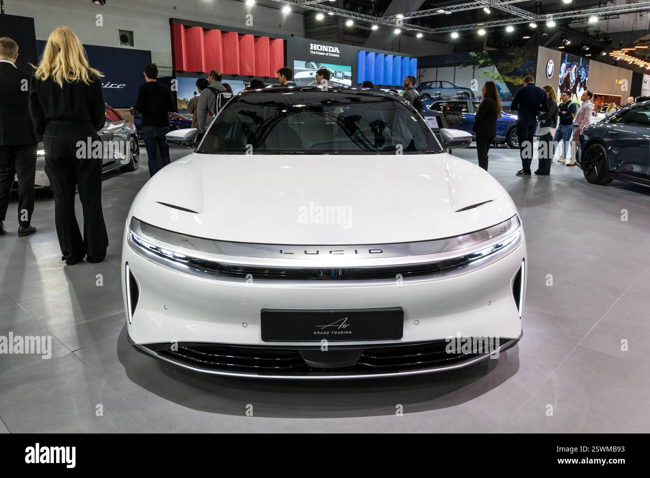 Lucid Air Grand Touring all-electric car at the Brussels Motor Show ...