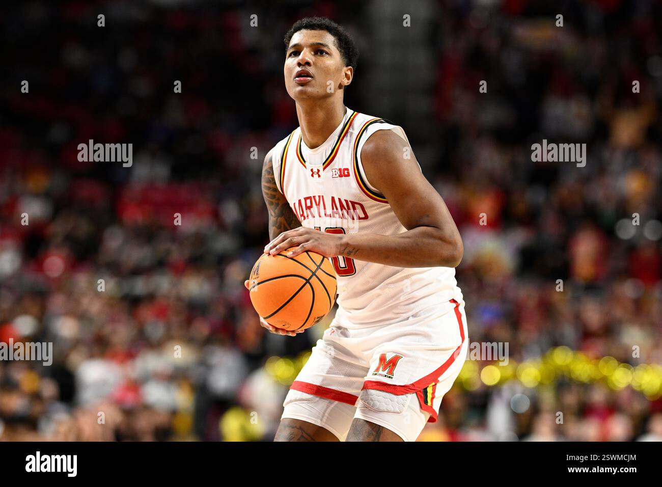 Maryland forward Julian Reese (10) in action during the second half of ...