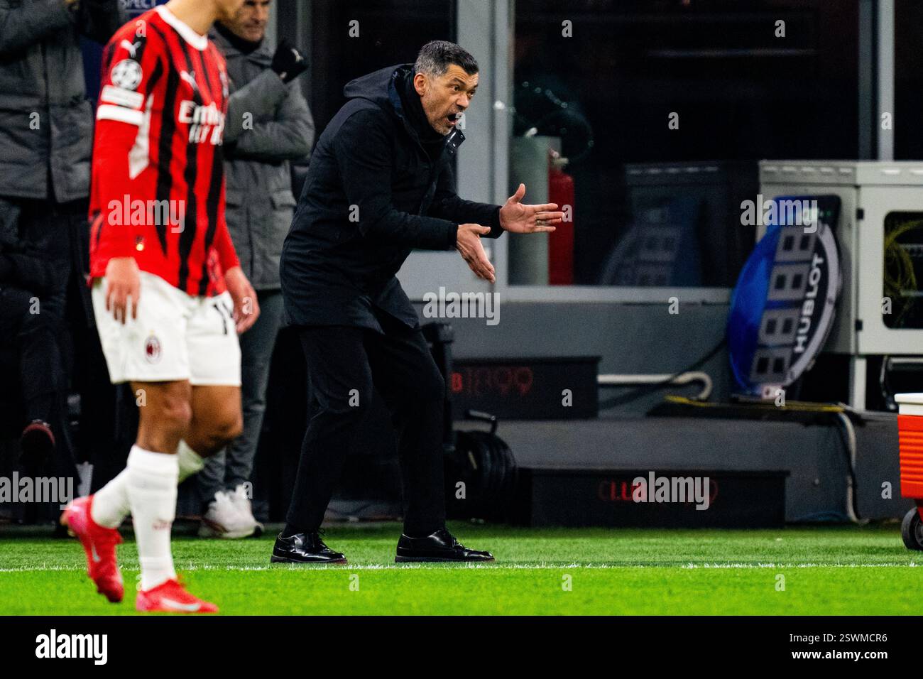 Milan, Italy. 18th Feb, 2025. Milan - AC Milan coach Sergio Conceicao ...