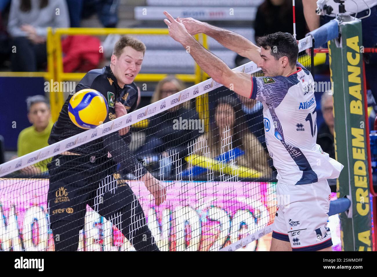 Spike of Rok Mozic of Rana Verona during the match between Rana Verona ...