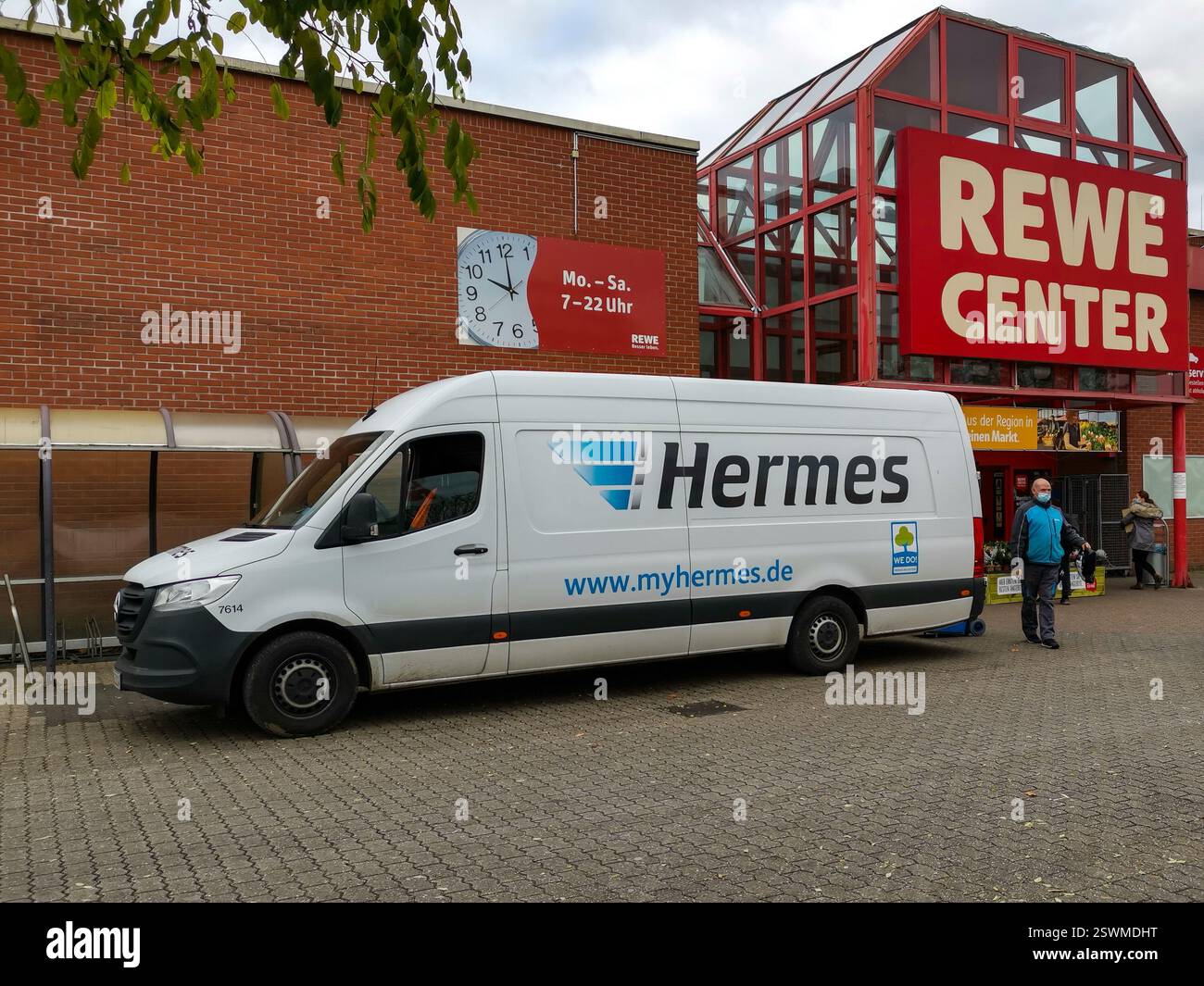 Neuwied, Germany - November 14, 2021: a Hermes delivery van in front of ...