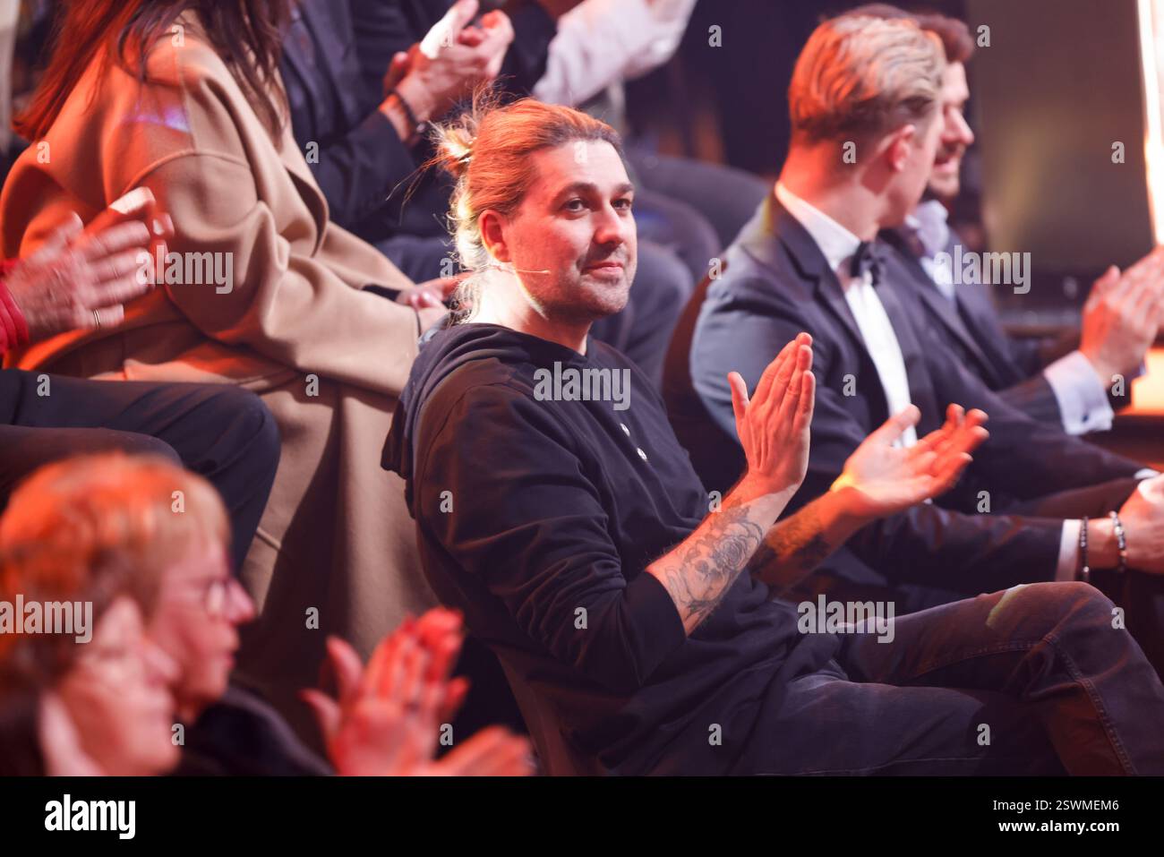 Cologne, Germany. 22nd Feb, 2025. Star singer David Garret sits in the ...