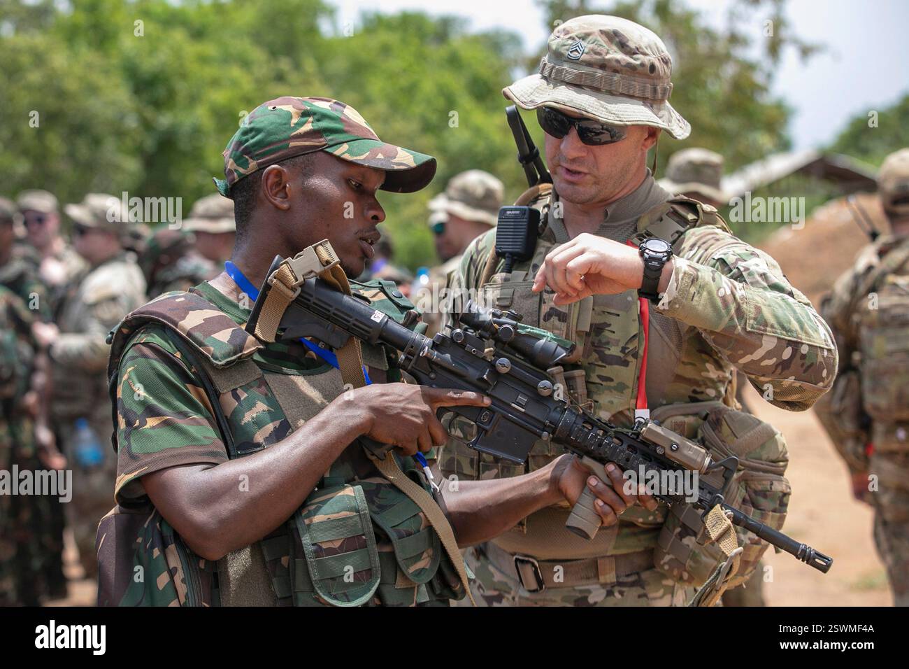 February 11, 2025 - Msata, Tanzania - U.S. Army soldiers and members of ...