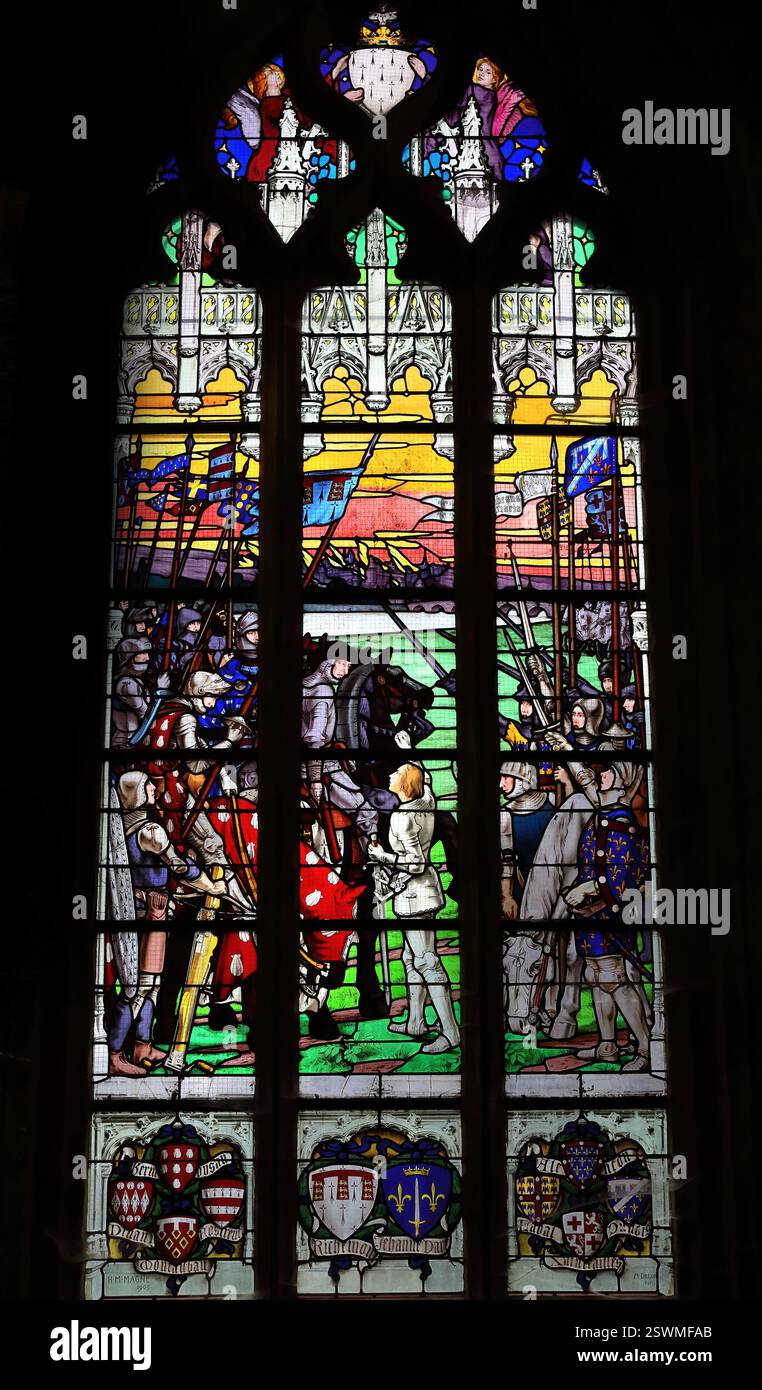 316 June-16-1429, Joan of Arc meets Arthur III Duke of Brittany-Count ...