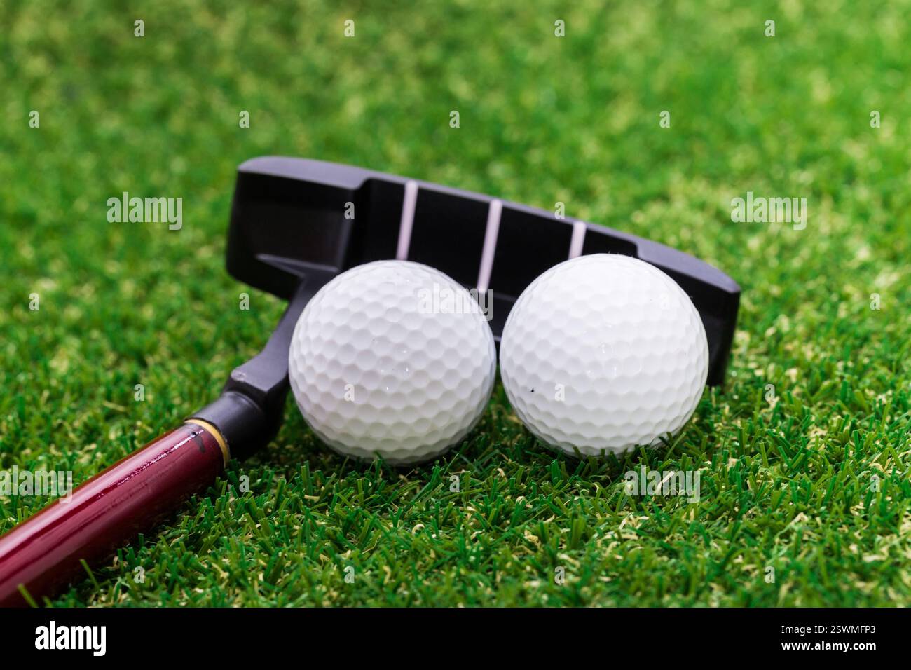 Mini golf set of equipment for indoor use Stock Photo - Alamy