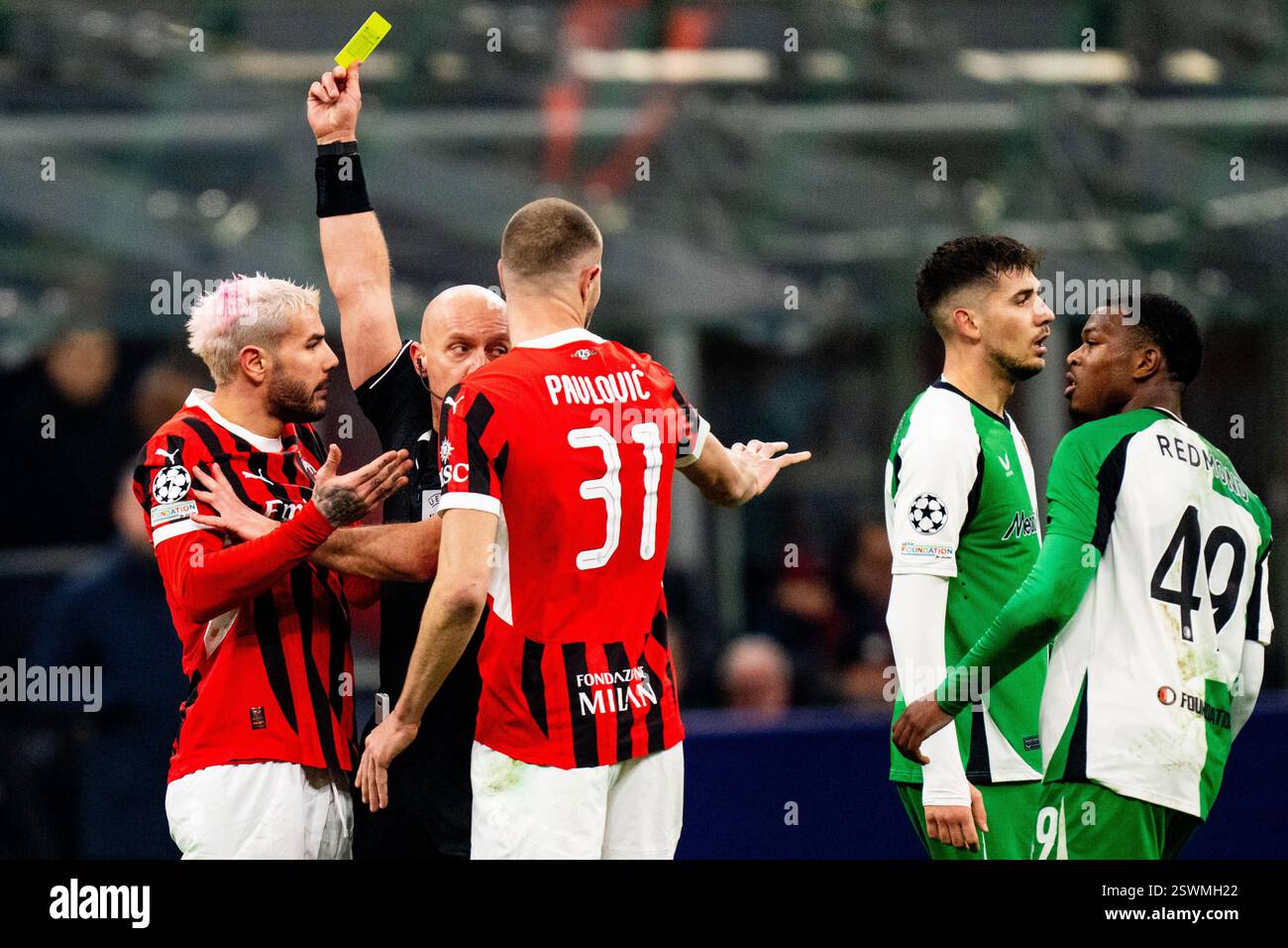 Milan, Italy. 18th Feb, 2025. Milan - Theo Hernandez of AC Milan ...