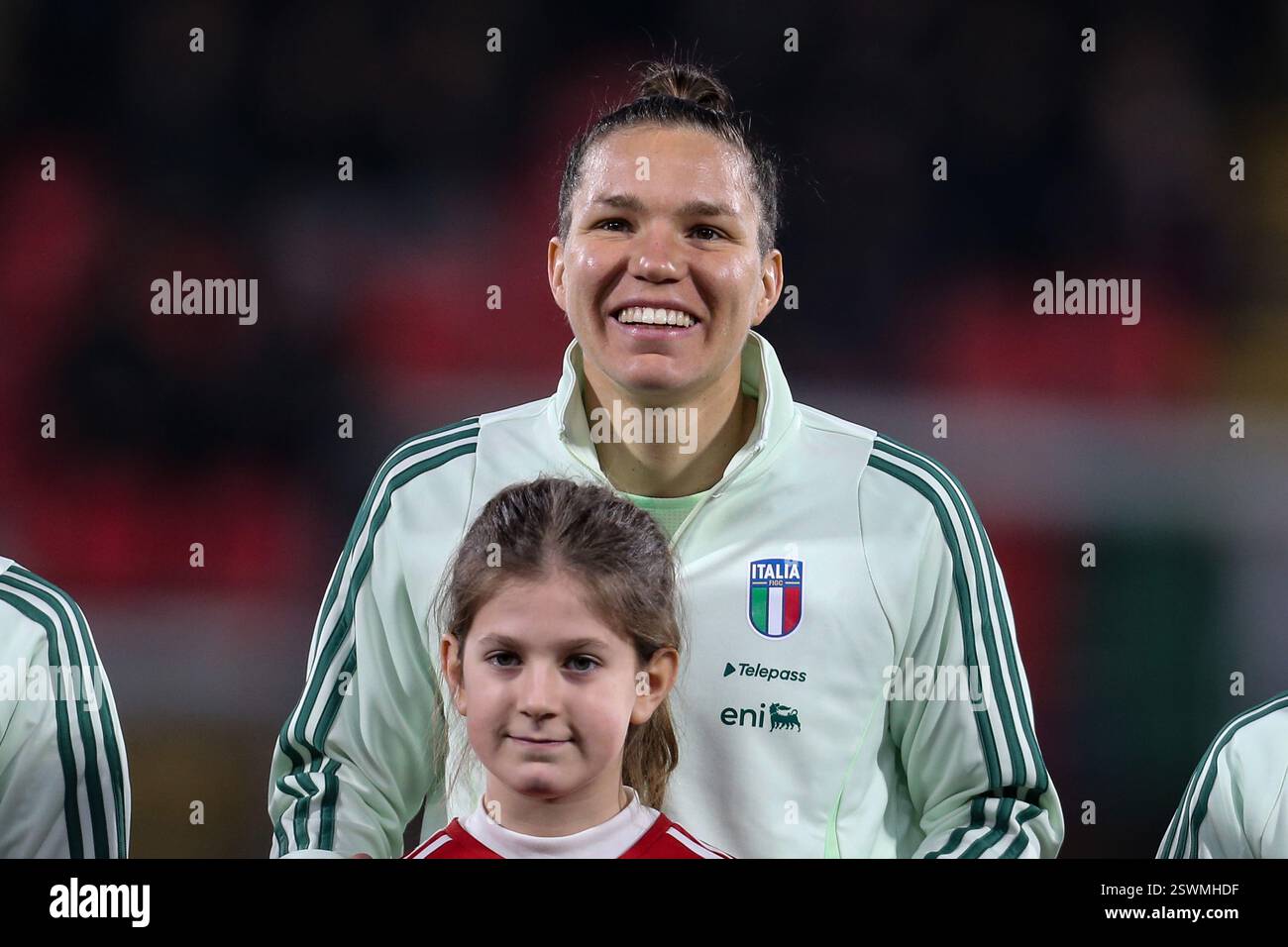 Monza, Italy, February 21st 2025: Elena Linari (Italy) during the match ...