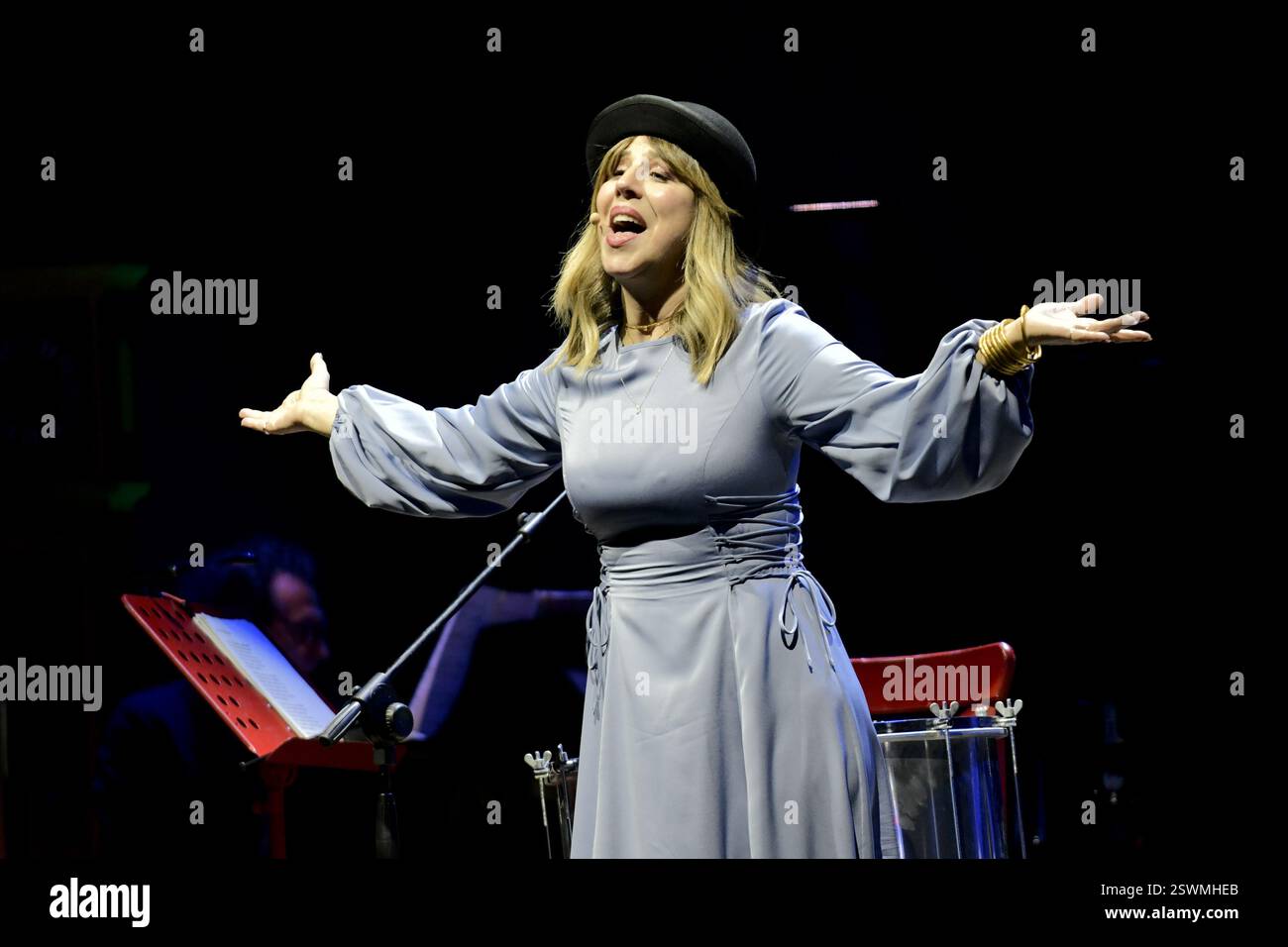 Rome, Italy. 21st Feb, 2025. Michela Andreozzi during the show Tosca ...