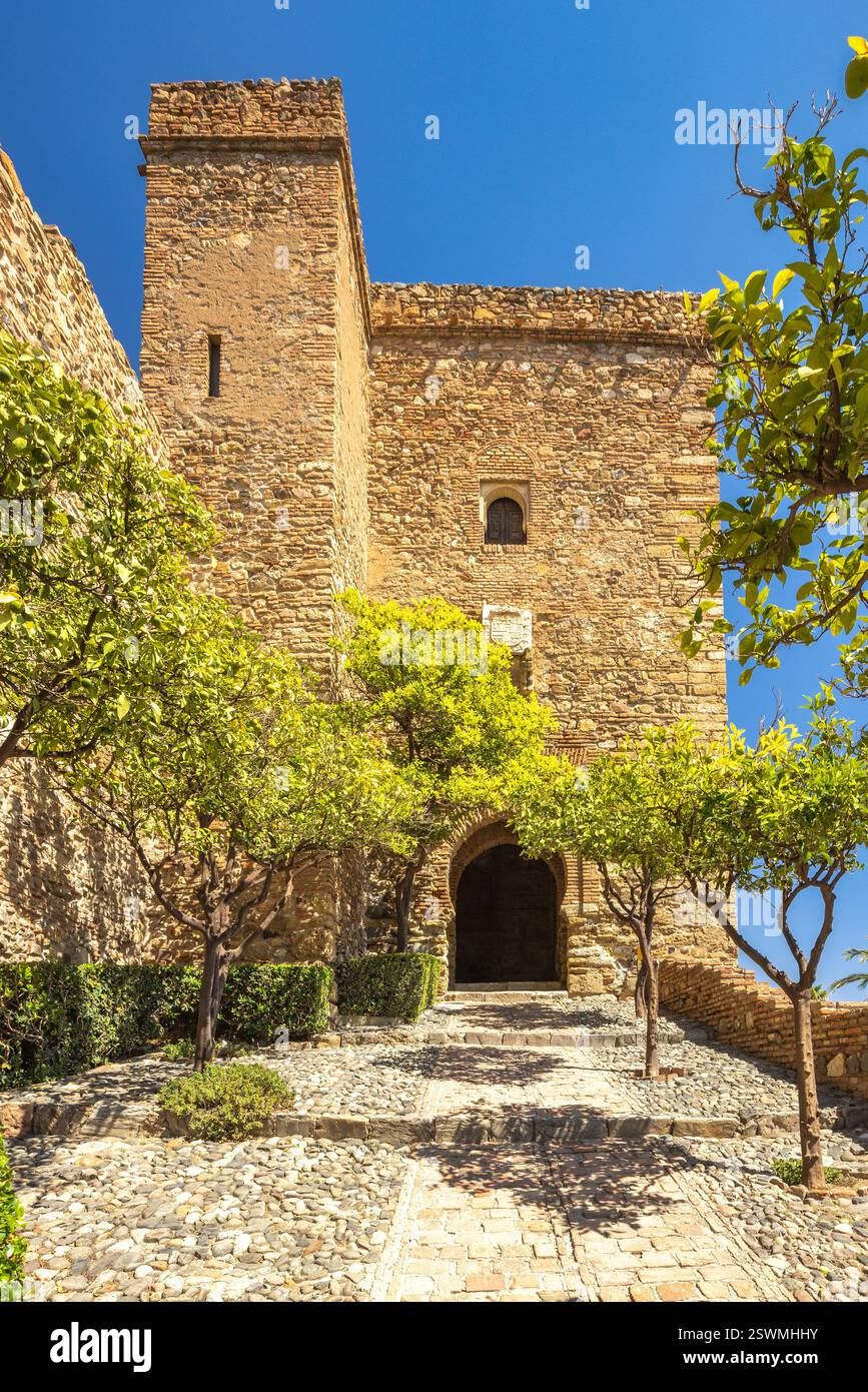 Alcazaba, palace and fortification in Malaga city at Andalusia, Spain ...