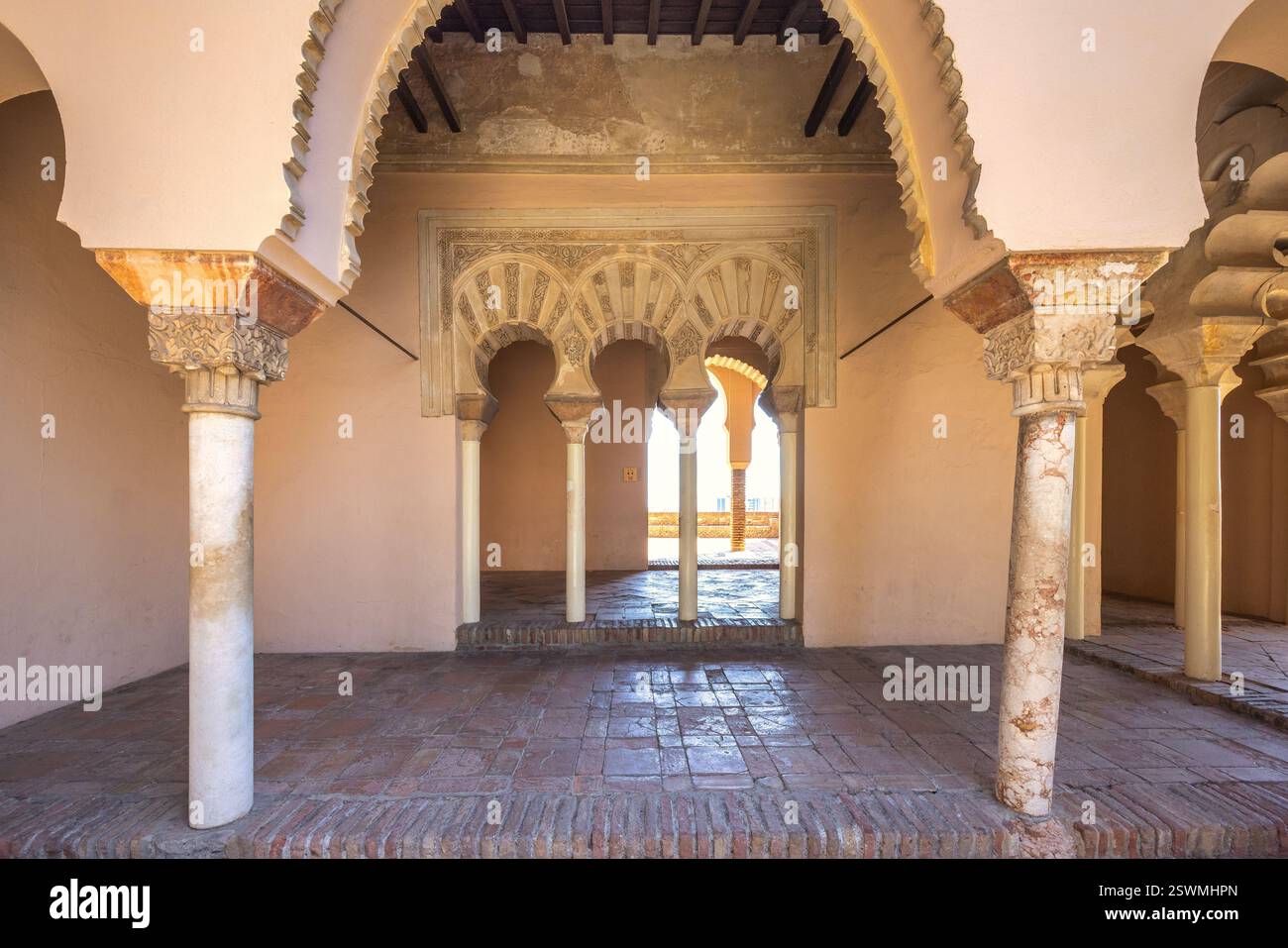 Alcazaba, palace and fortification in Malaga city at Andalusia, Spain ...