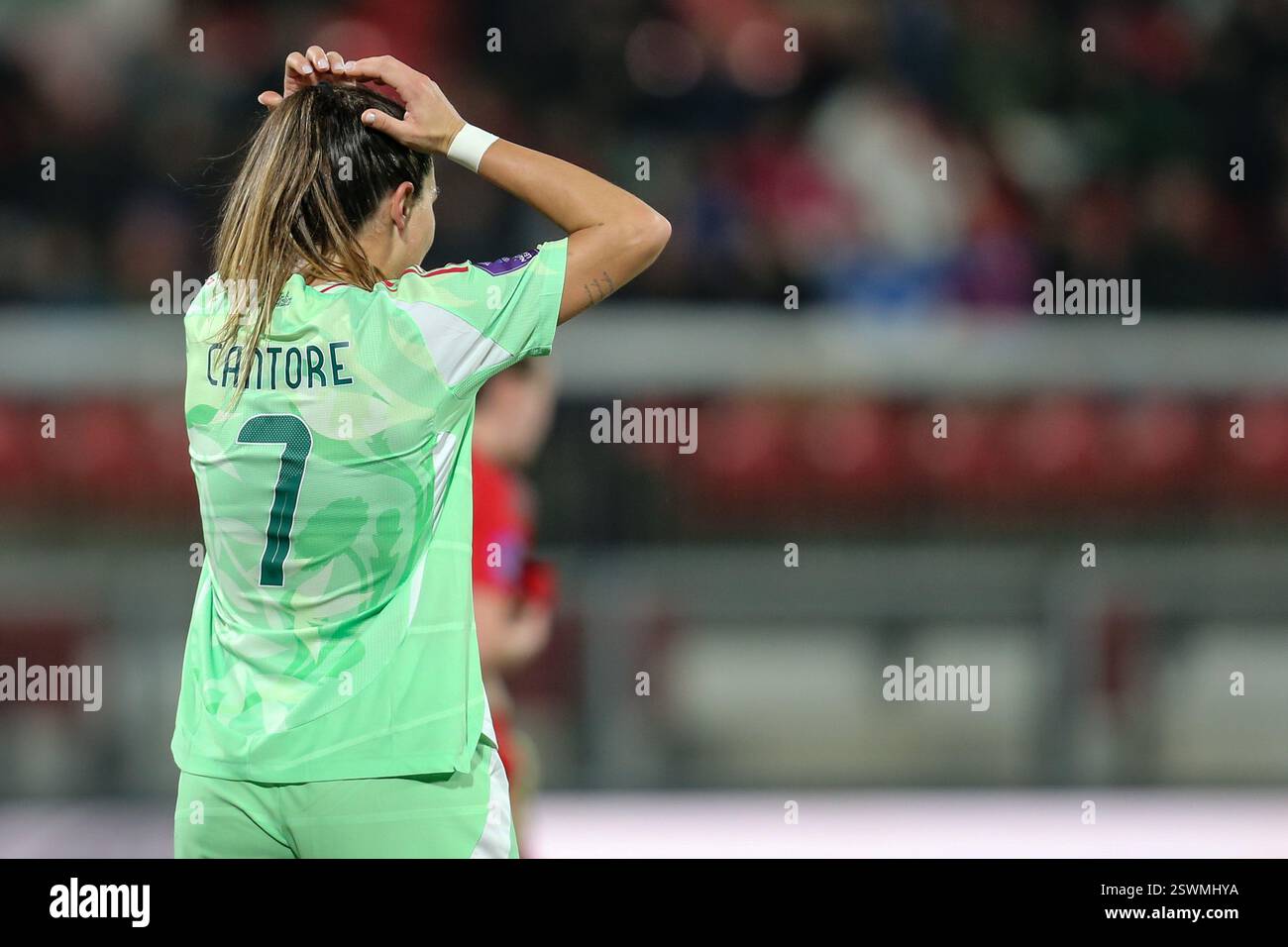 Monza, Italy, February 21st 2025: Sofia Cantore (Italy) during the match between Italy and Wales ...