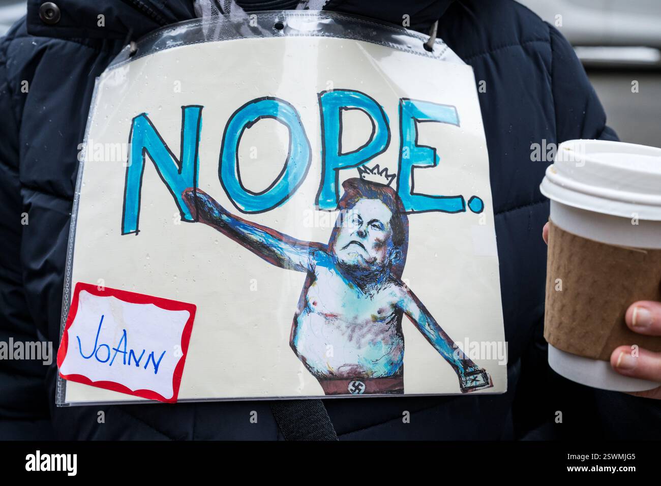 Seattle, USA. 21 Feb 2025. Activists gathered at the Undocumented ...