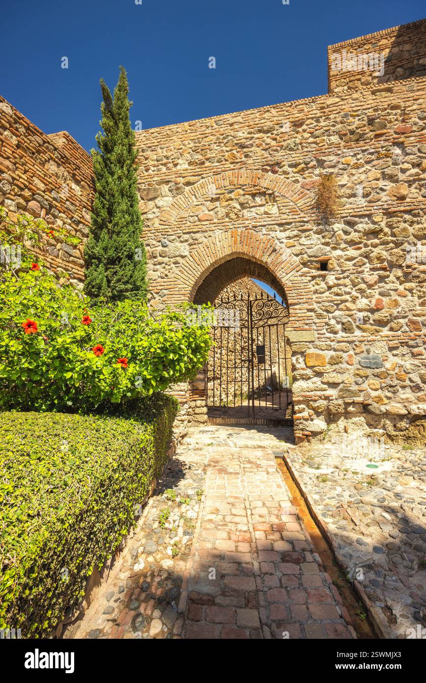 Alcazaba, palace and fortification in Malaga city at Andalusia, Spain ...