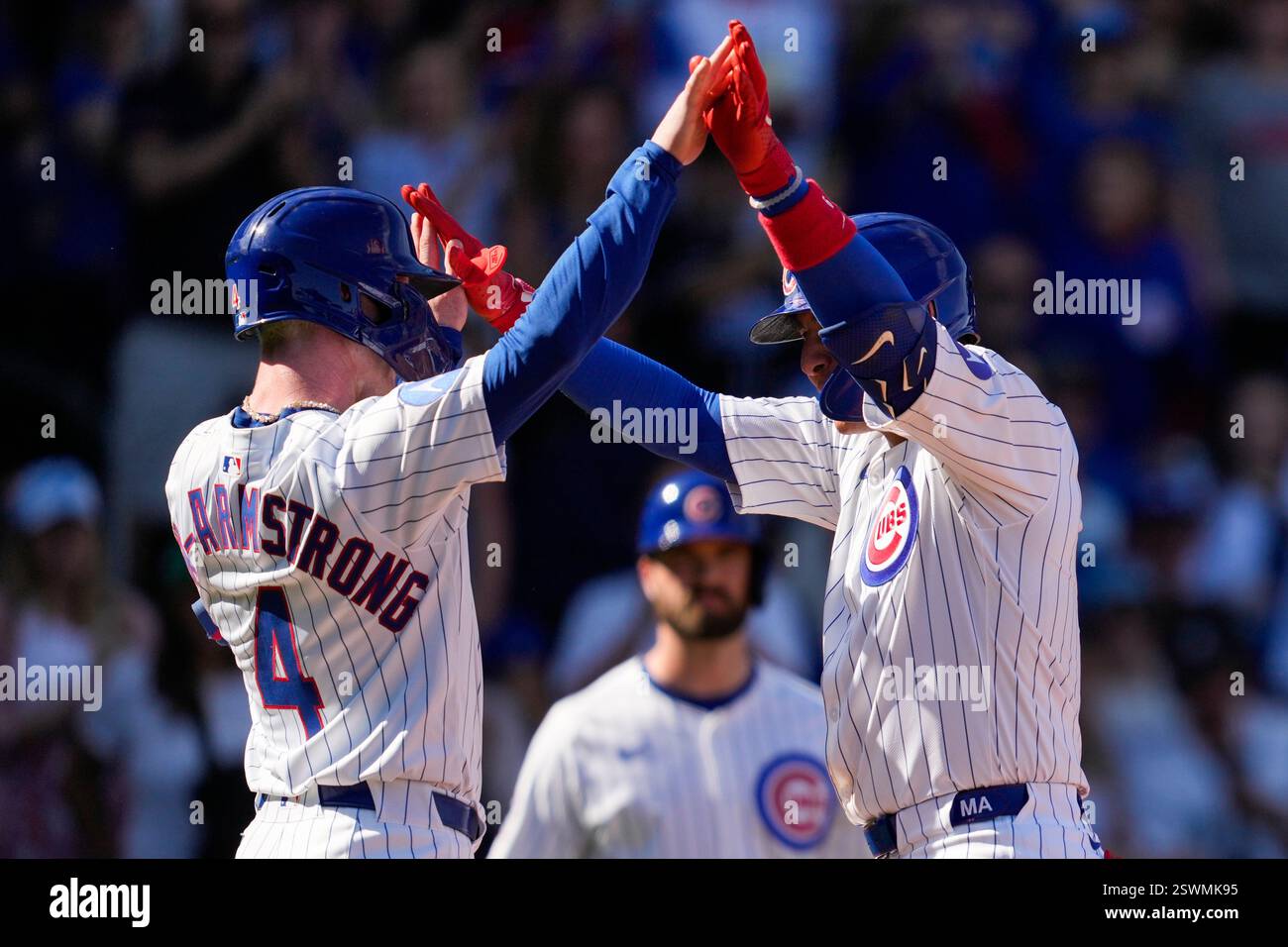 Chicago Cubs' Miguel Amaya celebrates with Pete Crow-Armstrong (4 ...