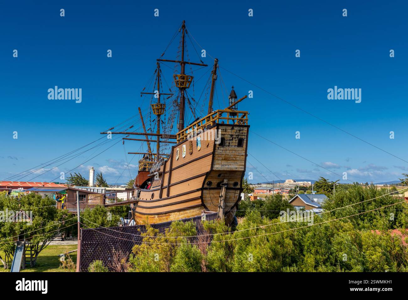 Ancient ships model in Museo Nao Victoria. Museum of the old ships in ...