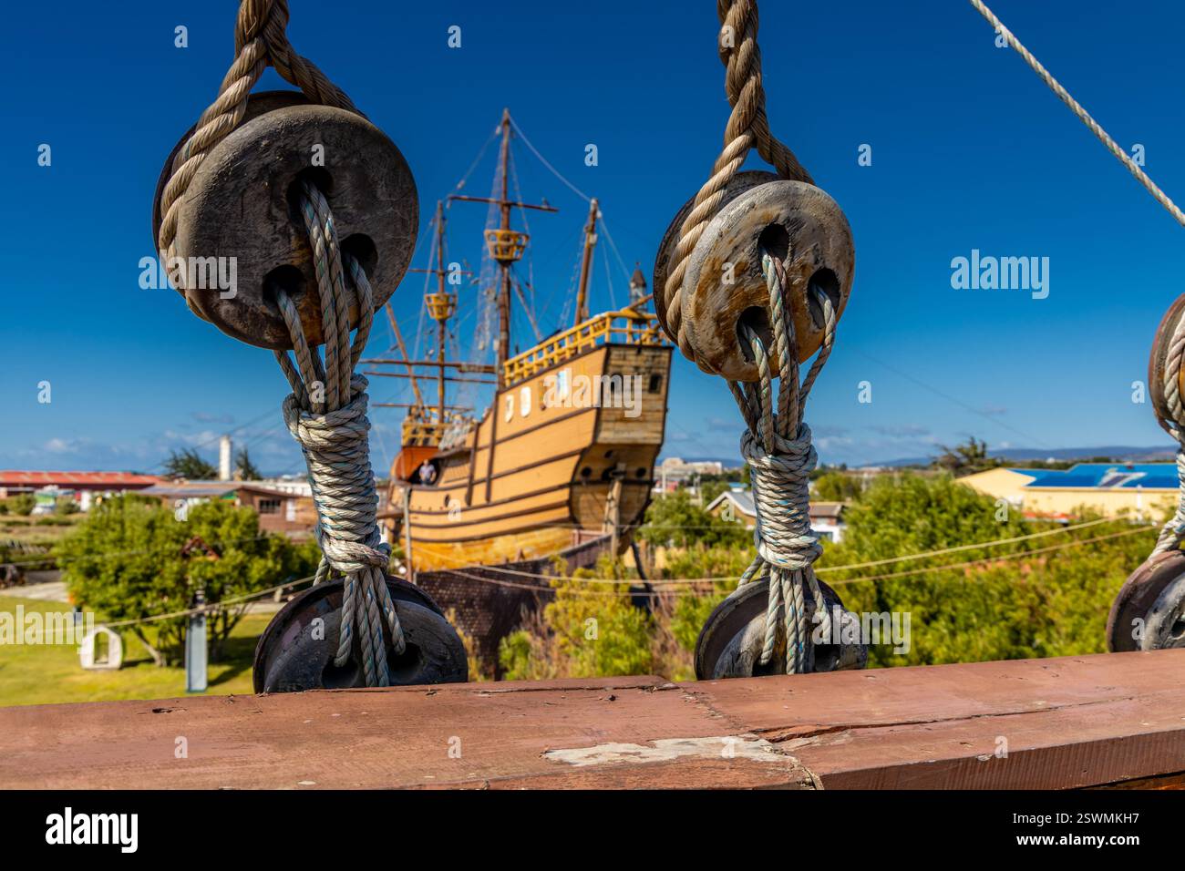 Ancient ships model in Museo Nao Victoria. Museum of the old ships in ...