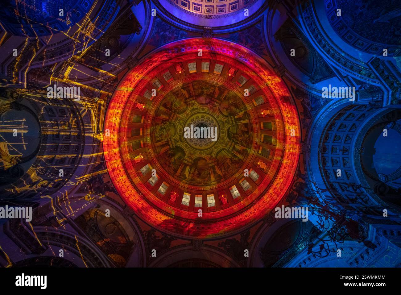 London, UK. 21st February 2025. ‘Luminous’ by Luxmuralis at St Paul’s ...