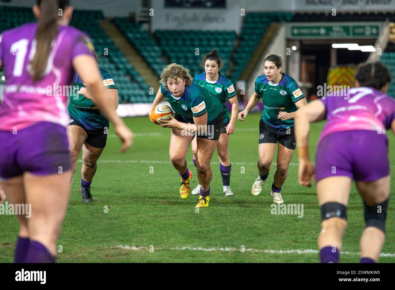 London, UK, 21st February 2025 Ealing Trailfinders prop Rori Wood takes ...