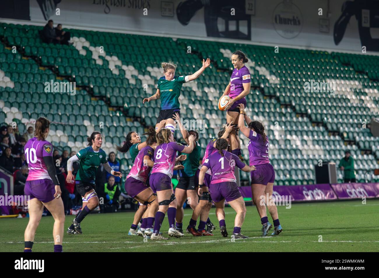 London, UK, 21st February 2025 Loughborough Lightning's play Hallie ...