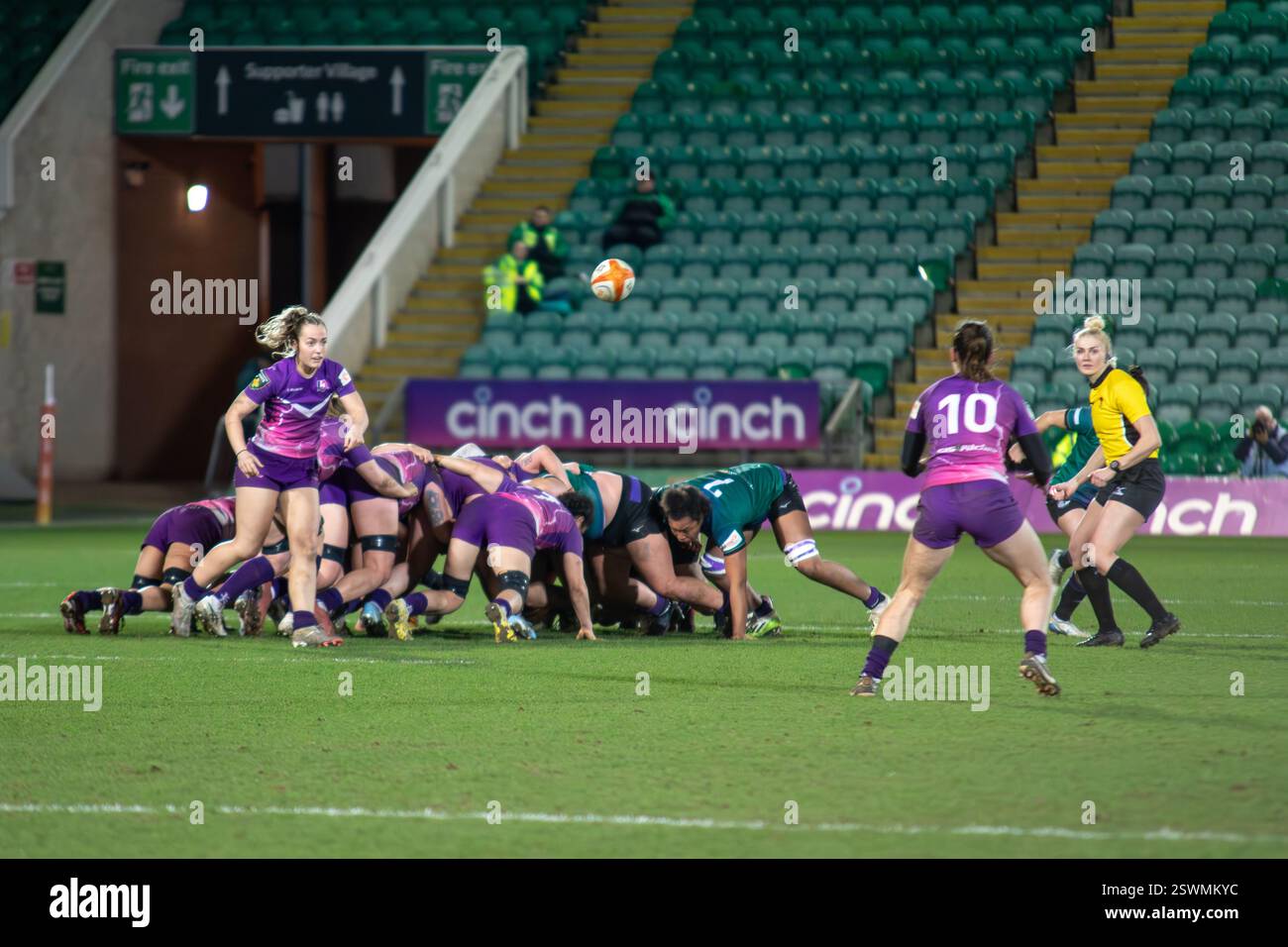 London, UK, 21st February 2025 Loughborough Lightning scrum half Meg ...