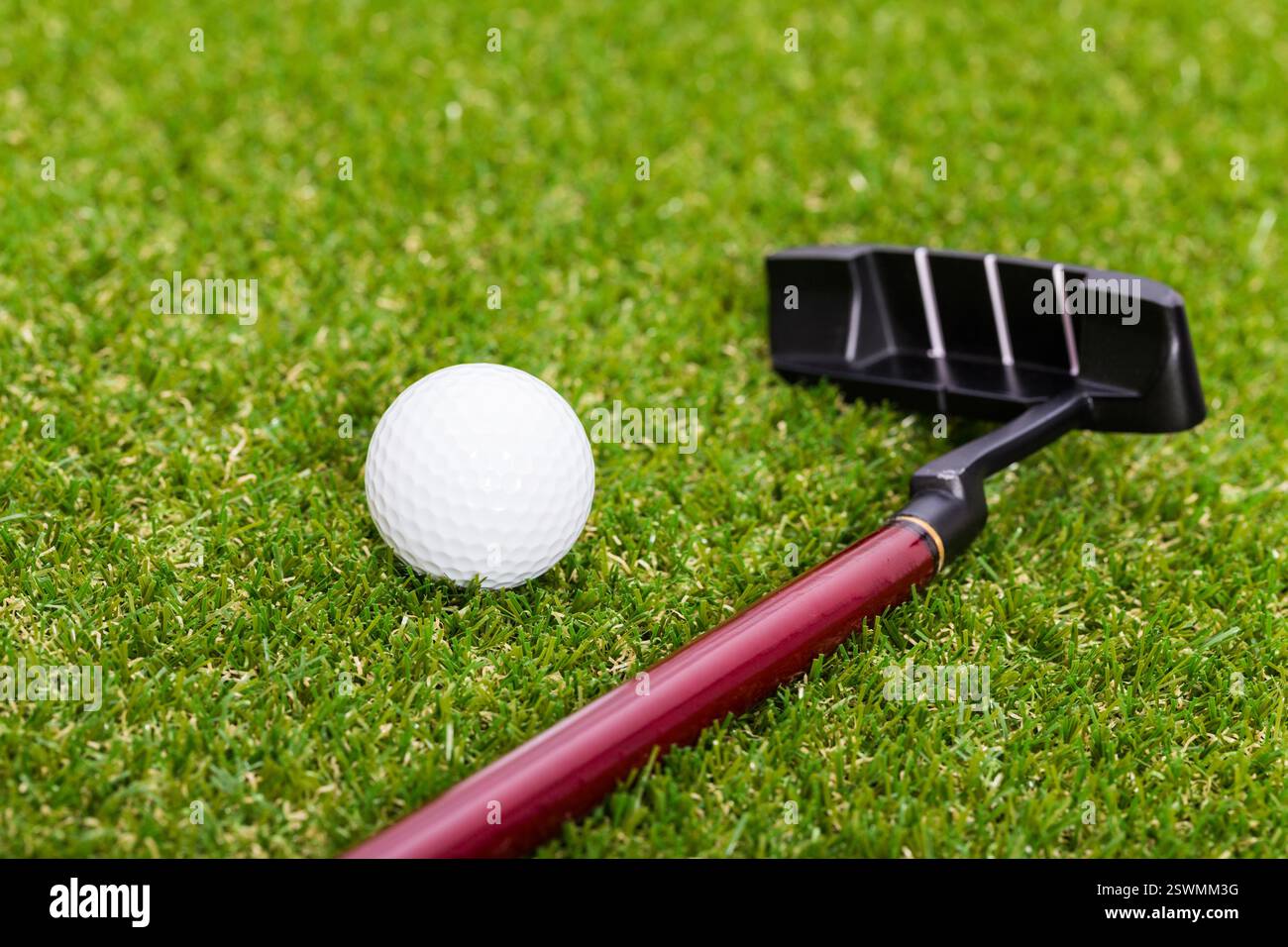 Mini golf set of equipment for indoor use Stock Photo - Alamy