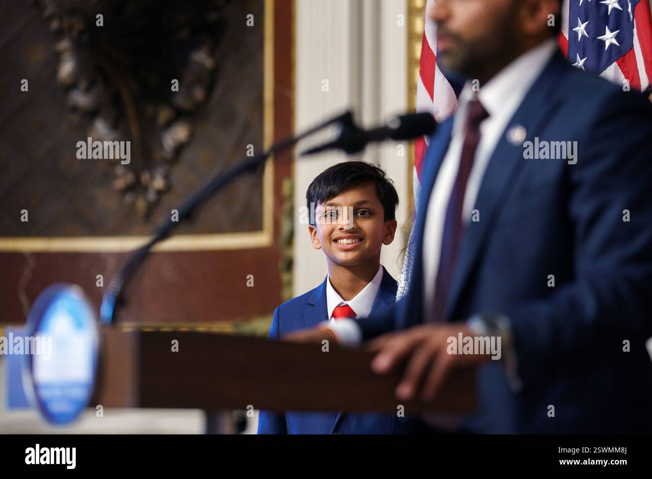 The nephew of Kash Patel after watching his uncle being sworn in as FBI ...