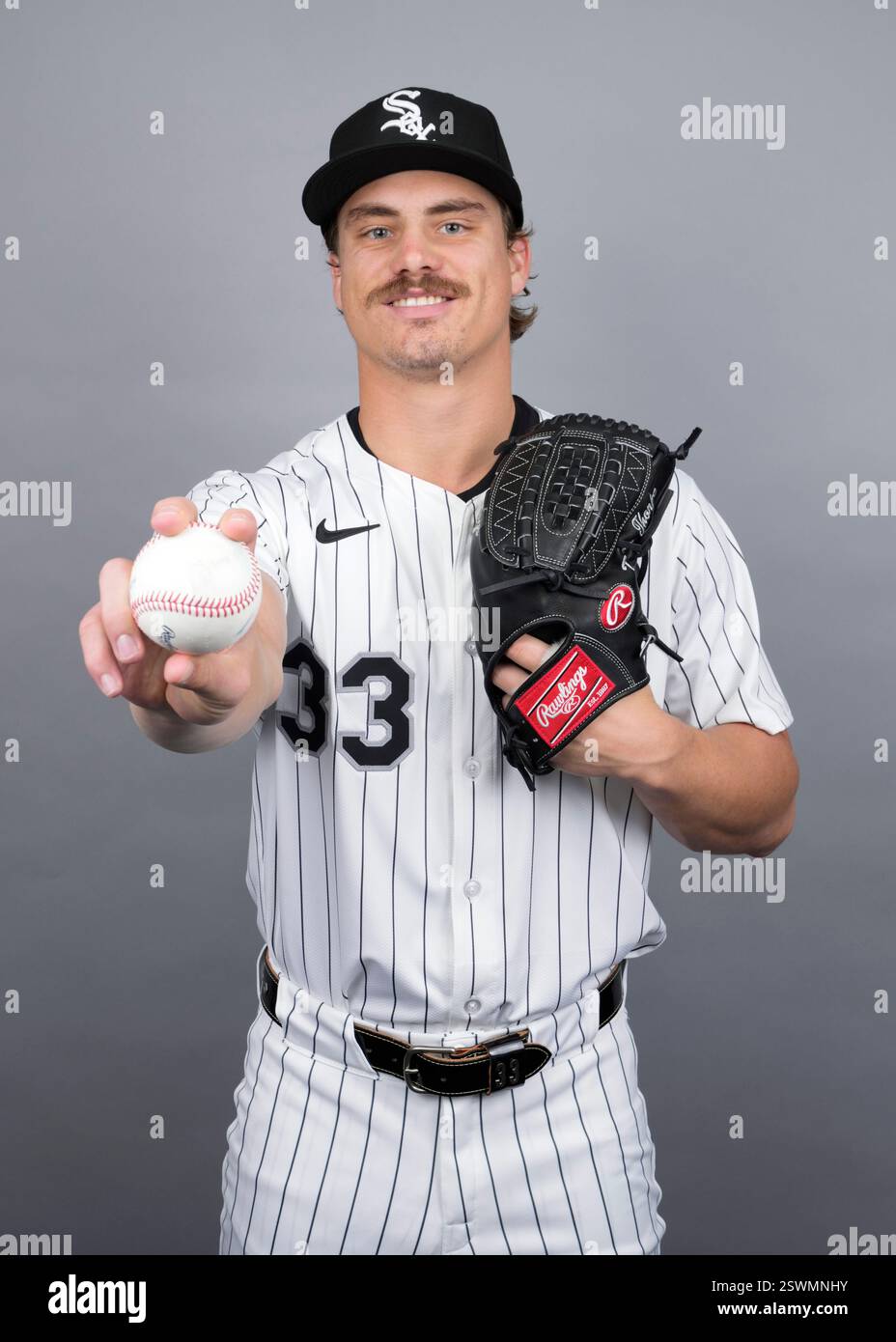 This is a 2025 photo of pitcher Drew Thorpe of the Chicago White Sox ...