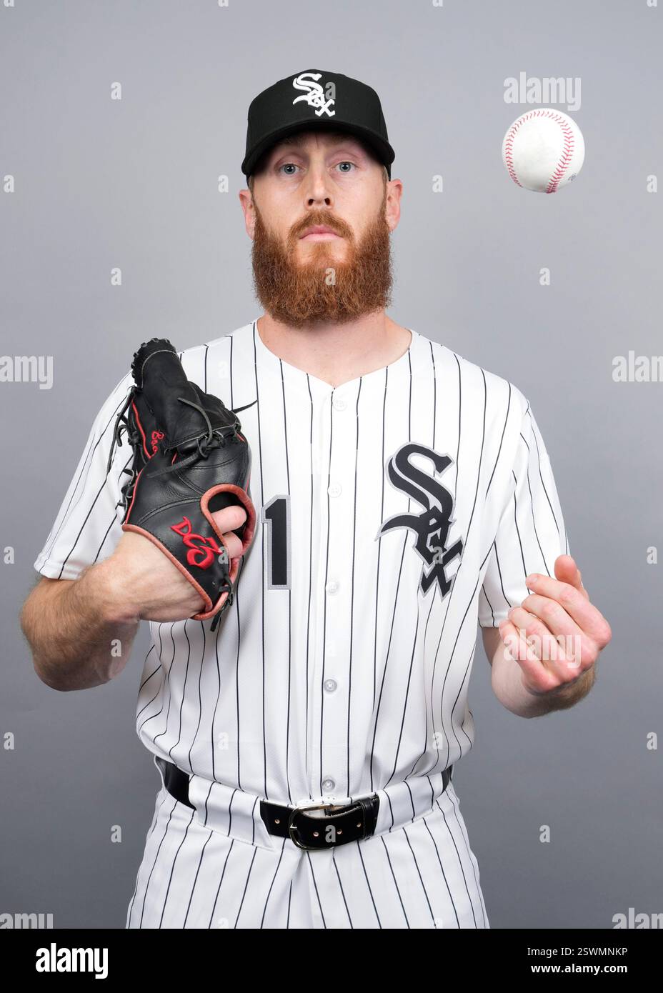 This is a 2025 photo of pitcher Cam Booser of the Chicago White Sox ...