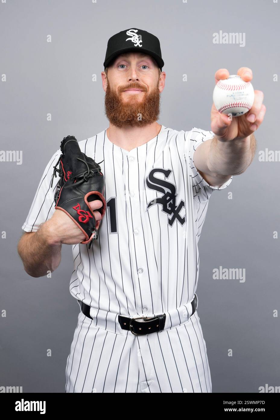 This is a 2025 photo of pitcher Cam Booser of the Chicago White Sox ...