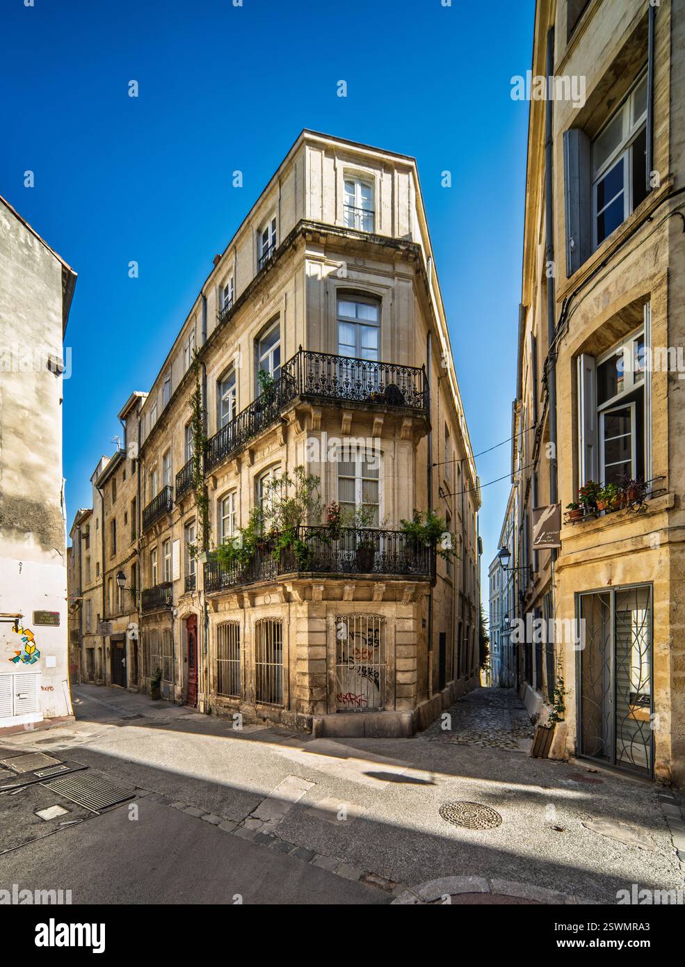 Charming architecture showcases a classic corner building in ...