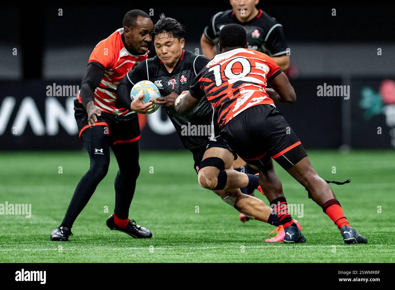 Vancouver, Canada. 21st Feb, 2025. Japan's Seibu Fukuda, centre, runs ...