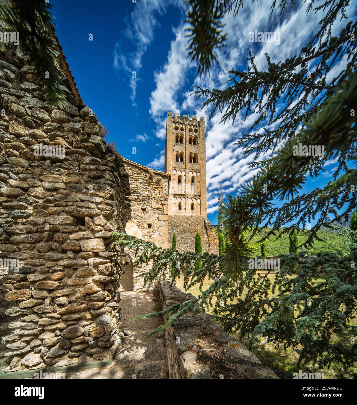 Codalet, France, Aug 22 2022, Explore the stunning Romanesque bell ...