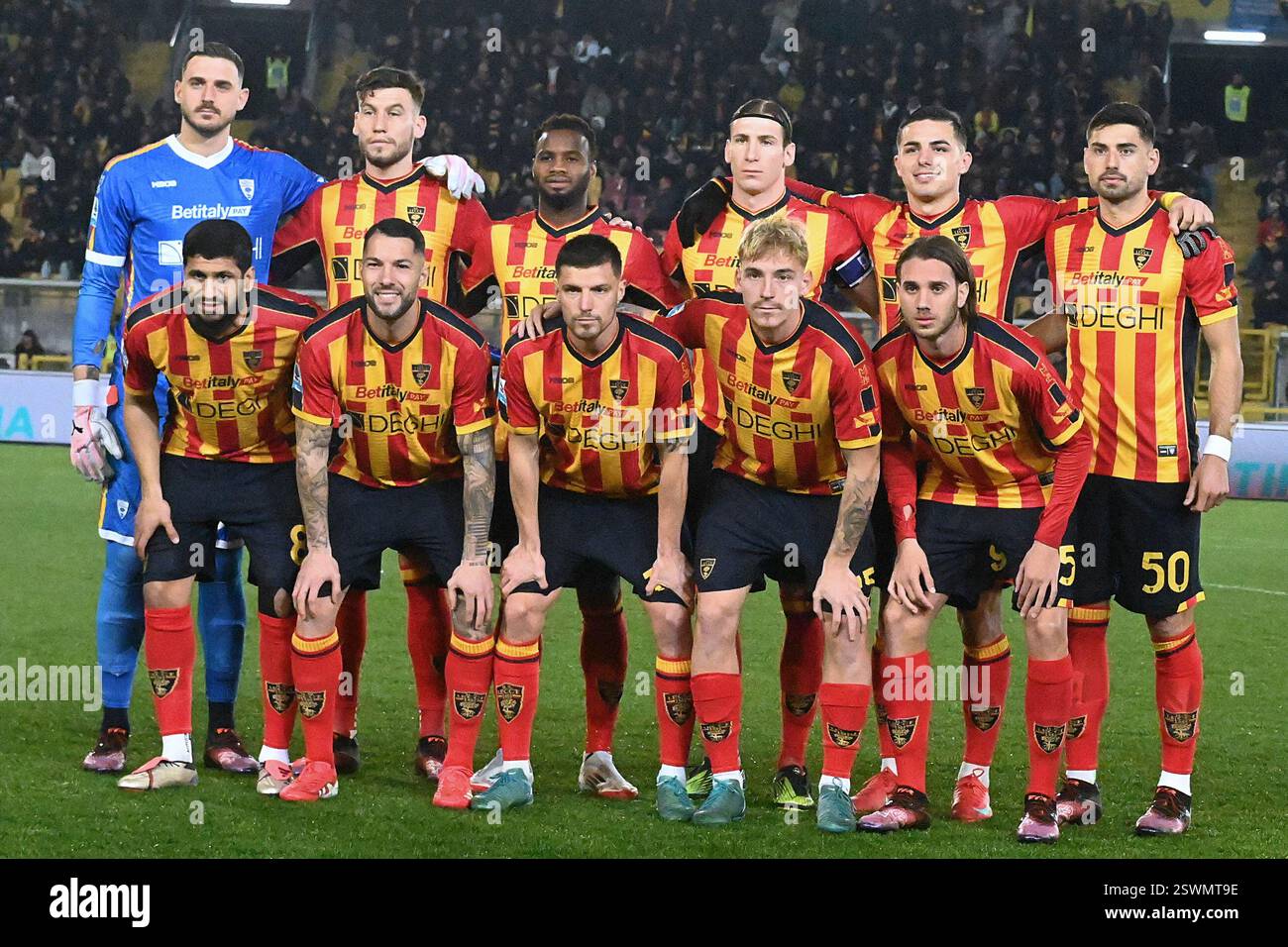 Lecce line up during US Lecce vs Udinese Calcio, Italian soccer Serie A ...