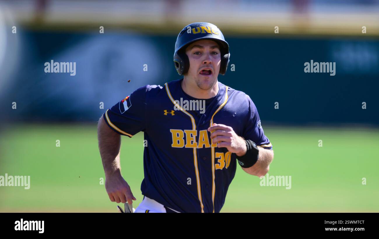 Northern Colorado catcher James Wright runs to home plate during an ...